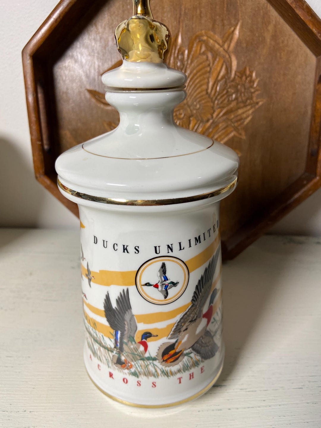 Vintage Ducks Unlimited Mallard Decanter: 1970s Cabin Still Porcelain ...