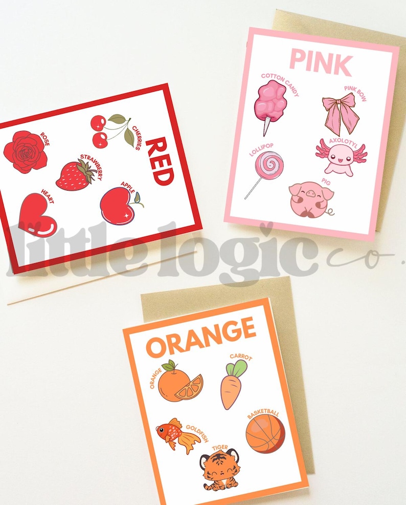 Digital Color Flashcards for Toddlers – Printable ABC Cards, Early ...