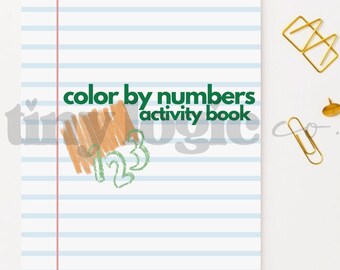 Color by Number Activity Book : Educational Worksheet Bundle - Etsy