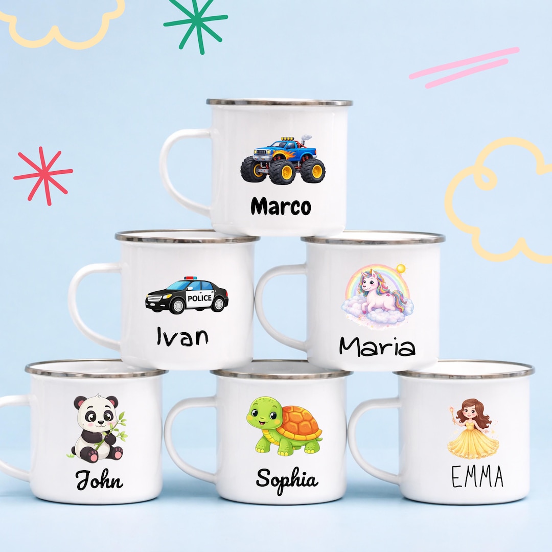 Personalized Mug for Kids, Kids Shatterproof Mugs With Handle, Custom ...