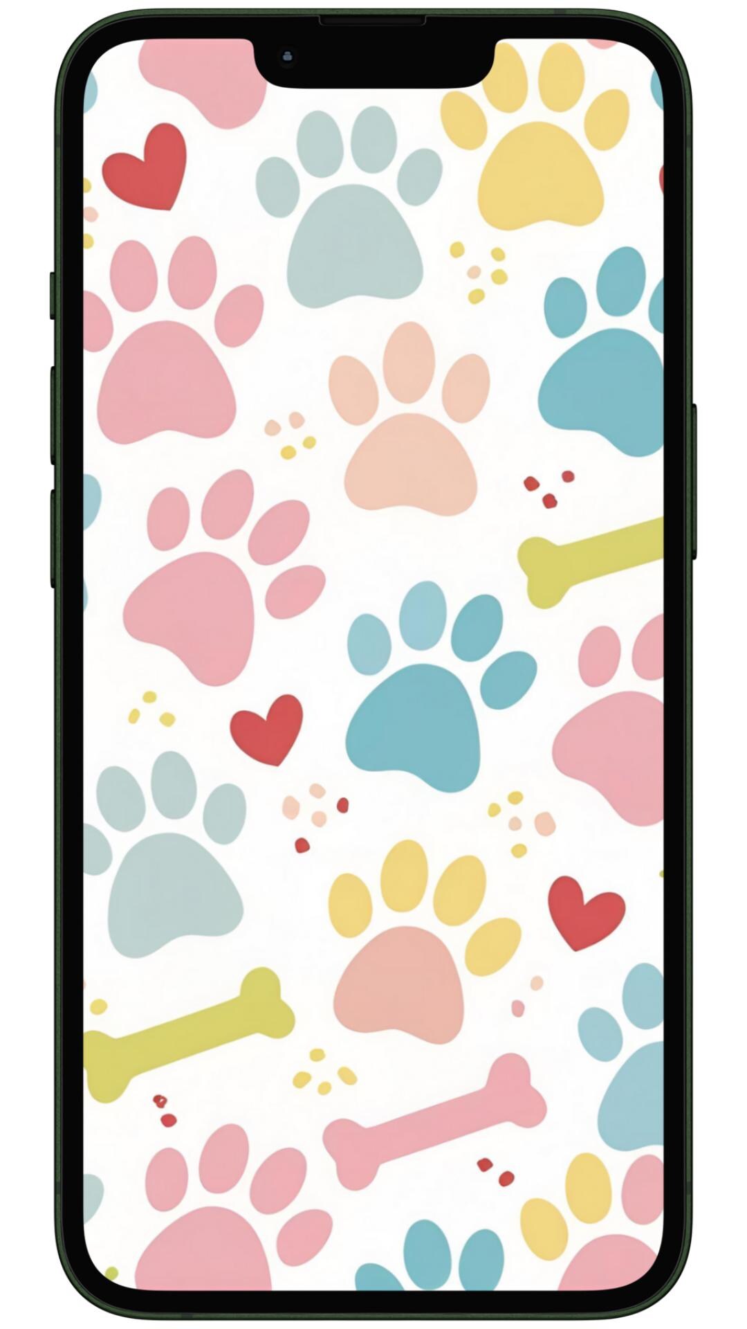 Paw Print Pastel Wallpaper for iPhone | Instant Digital Download - Etsy