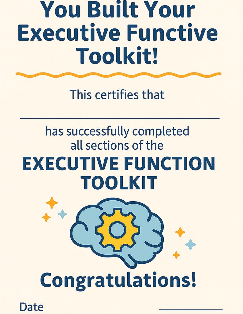 Tween Executive Function Toolkit – Printable Workbook (PDF) - Etsy