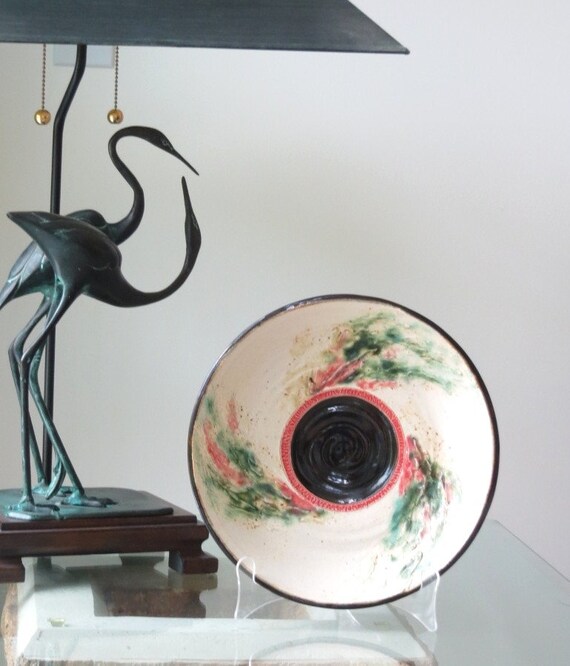 Decorative Ceramic Art Bowl Abstract Clay Centerpiece - Etsy