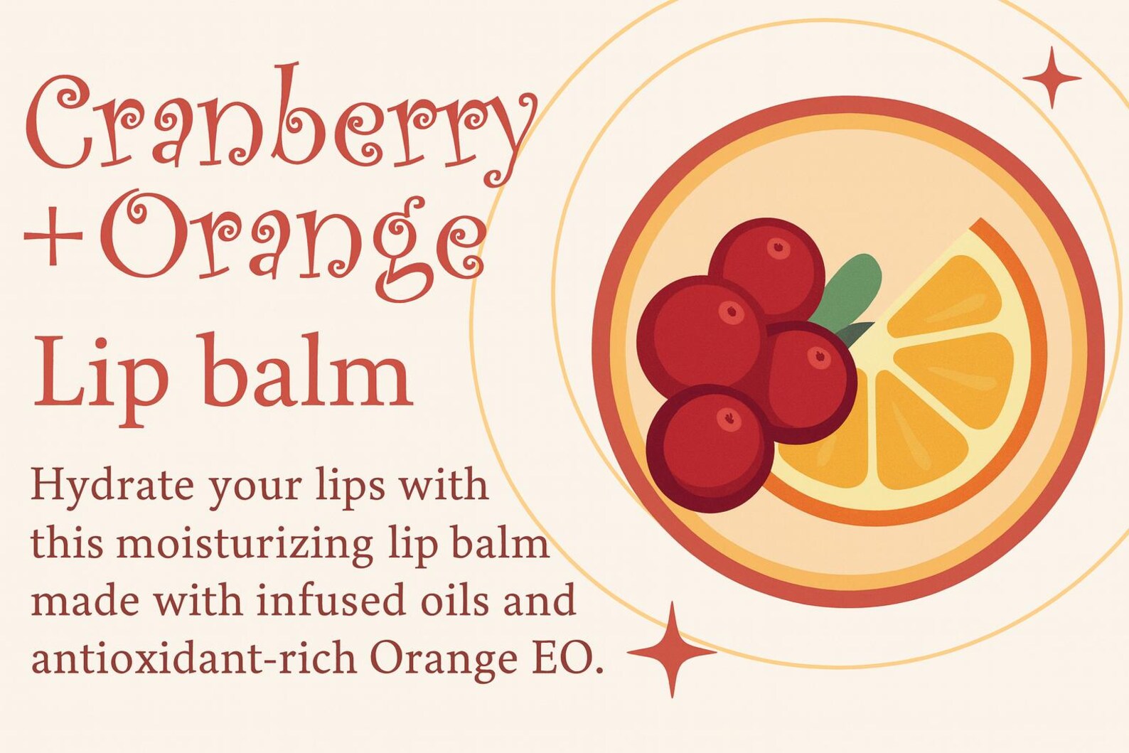 Cranberry Orange Tallow Lip Balm - Etsy