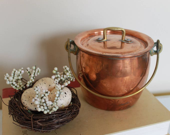 Vintage Italian Copper Pot With Lid, Italian Jenzo Copper Pot With ...