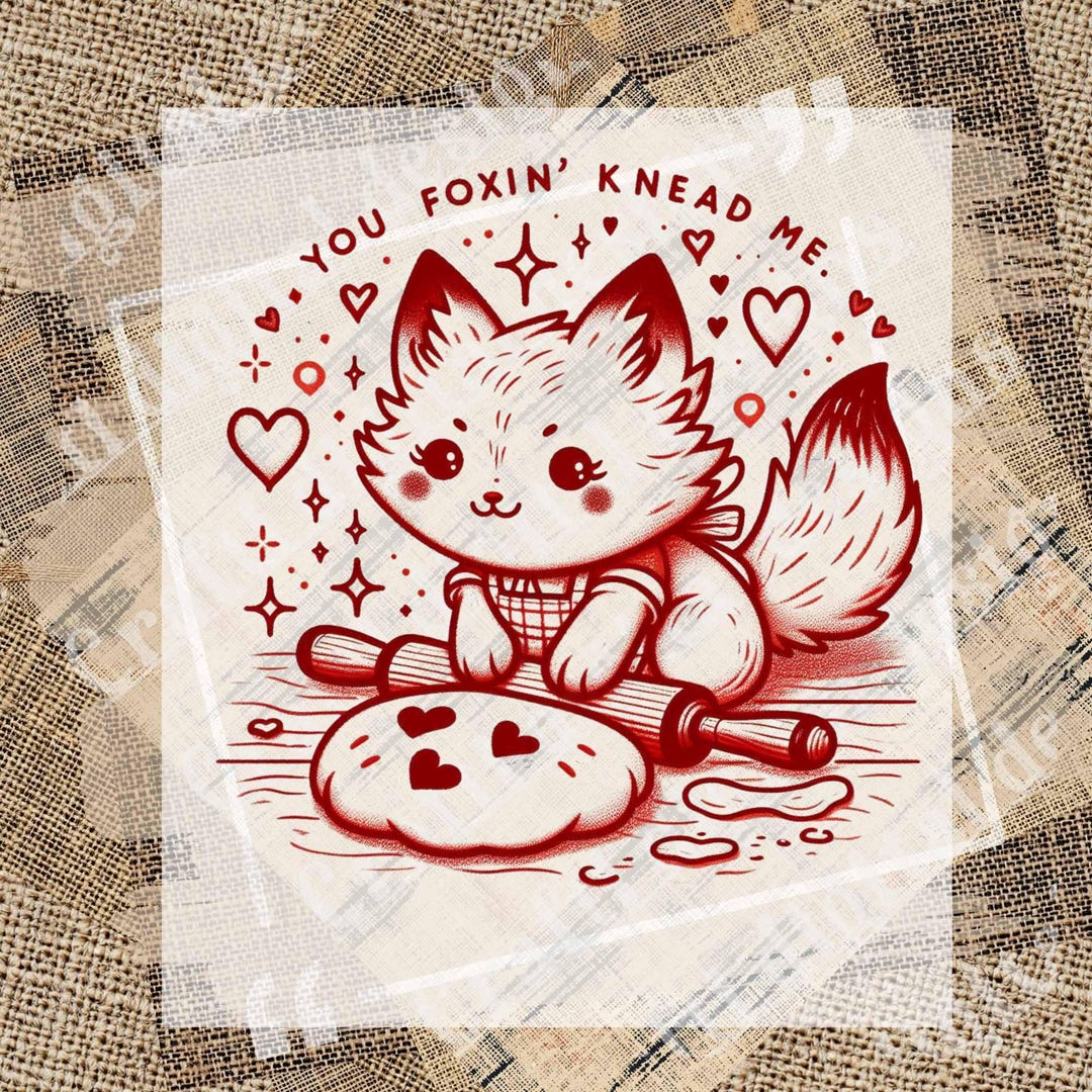 You Foxin Knead Me Fox Valentine PNG, Cute Baking Fox Pun Design ...