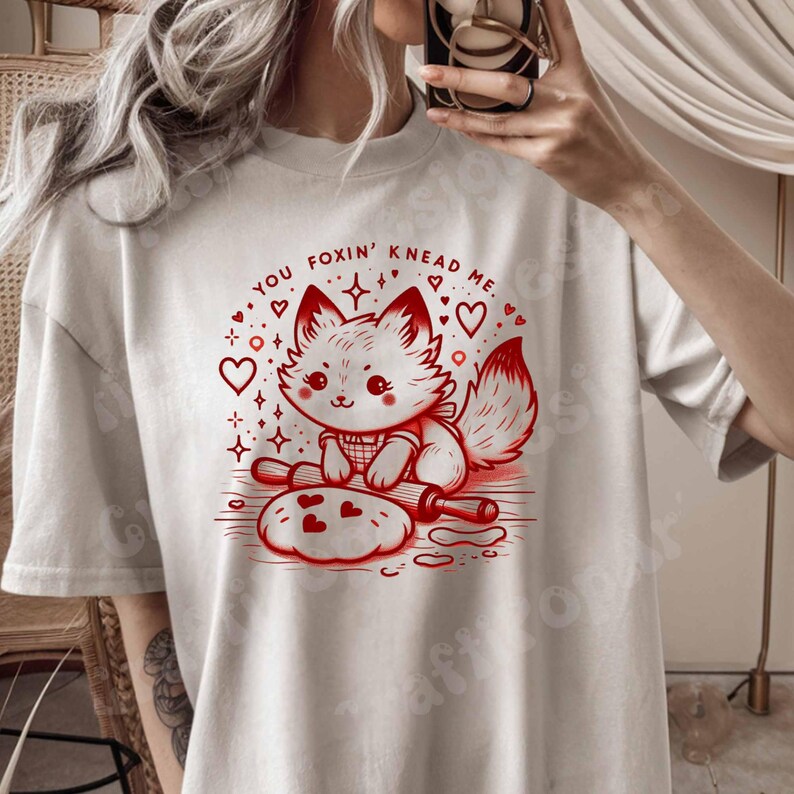 You Foxin Knead Me Fox Valentine PNG, Cute Baking Fox Pun Design ...