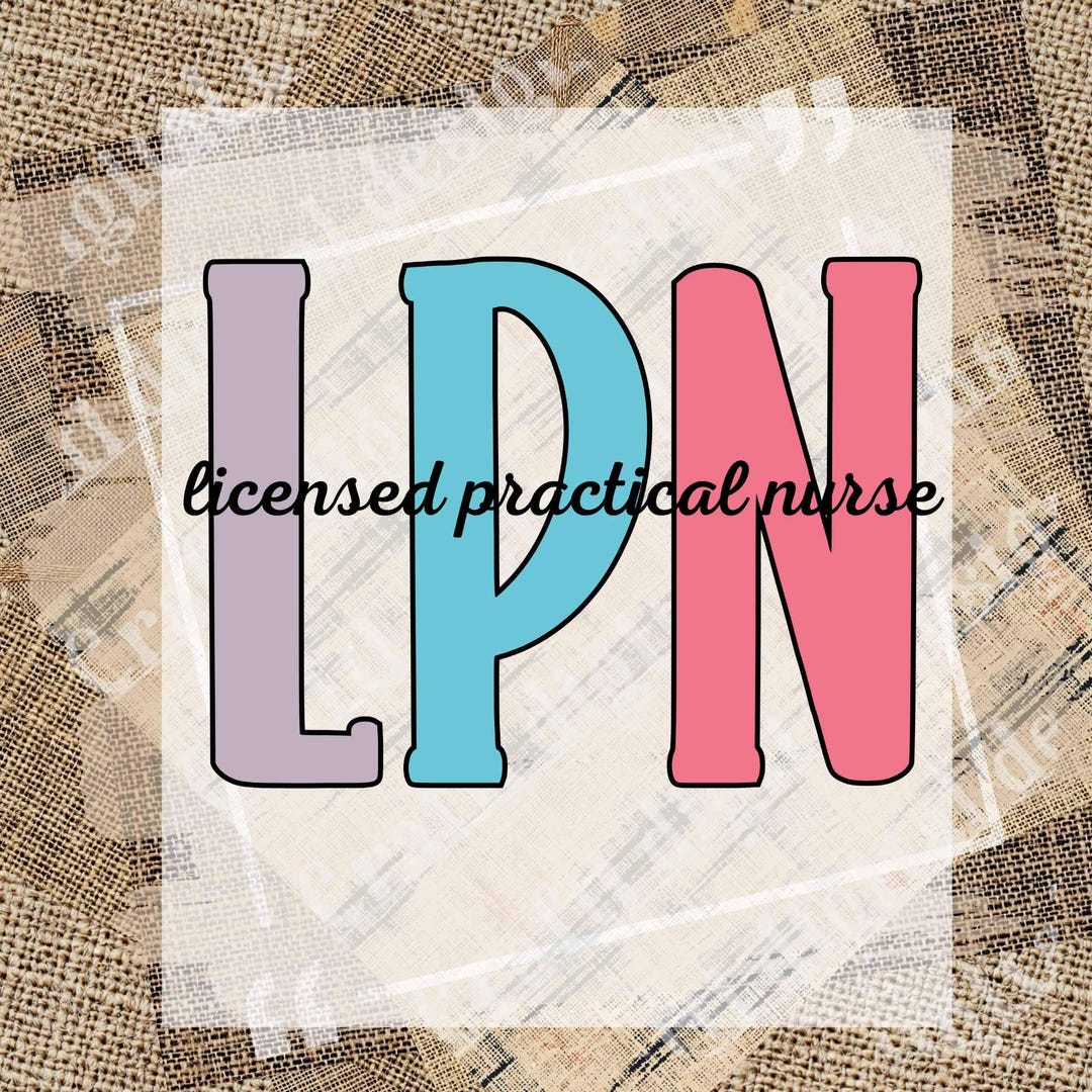 LPN Licensed Practical Nurse PNG, Pastel Nurse Letters Design, Cute ...
