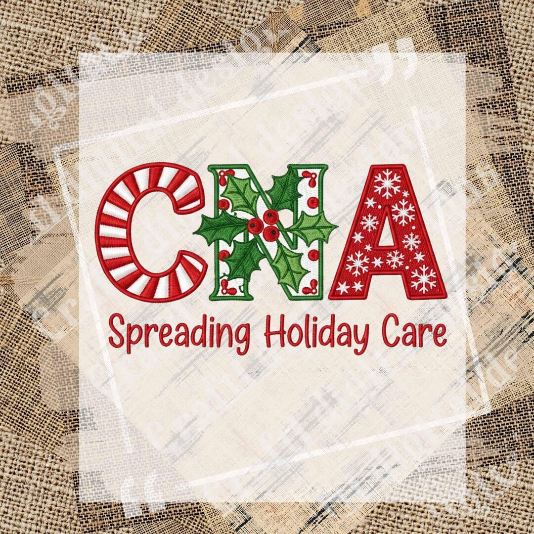 CNA Christmas PNG Spreading Holiday Care Candy Cane Holly Letters Cute ...