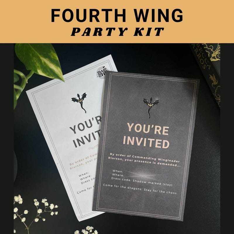 Fourth Wing Birthday Party Decorations - Etsy