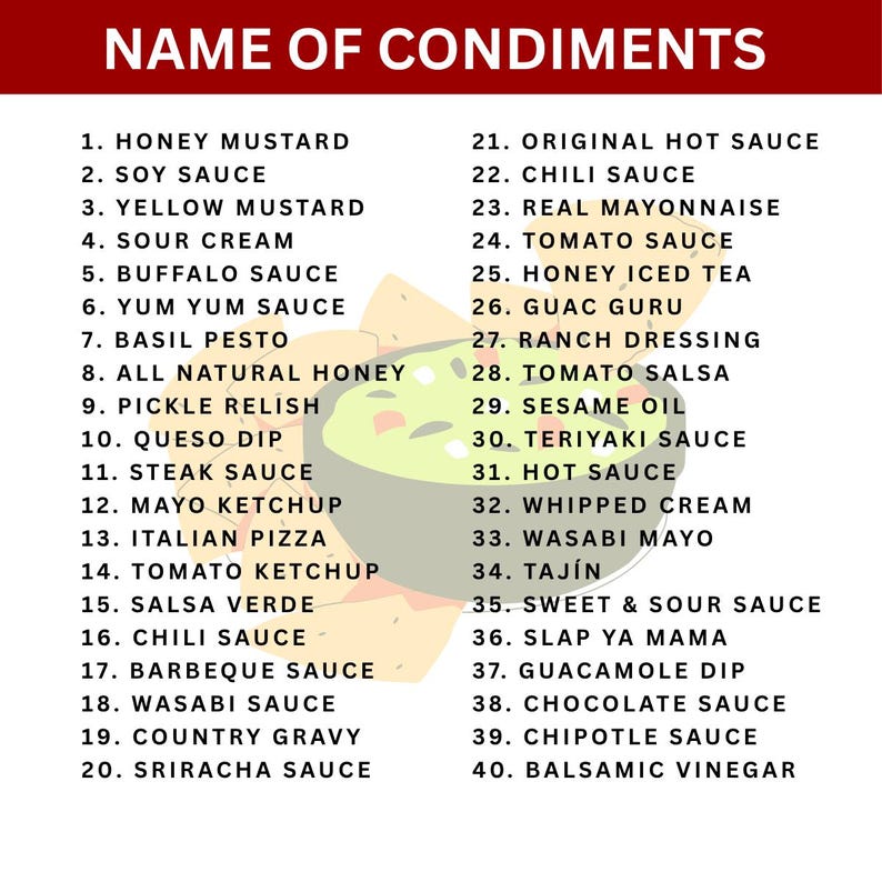 40 Trending Condiments Halloween PNG Bundle Condiments Shirt Costume ...