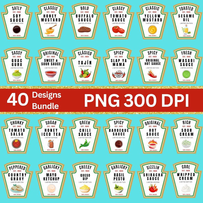 40 Trending Condiments Halloween PNG Bundle Condiments Shirt Costume ...