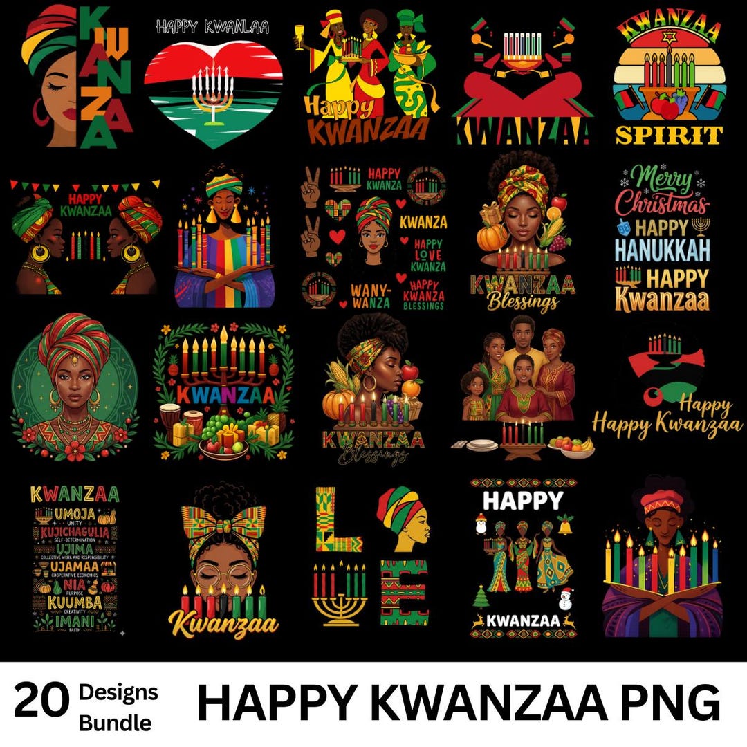 20 Happy Kwanzaa Png Bundle Principles of Kwanzaa Png African Heritage ...