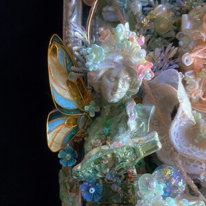 Handmade Fairy Shadow Box | Nature Nymph Wall Art | Dreamy Green ...