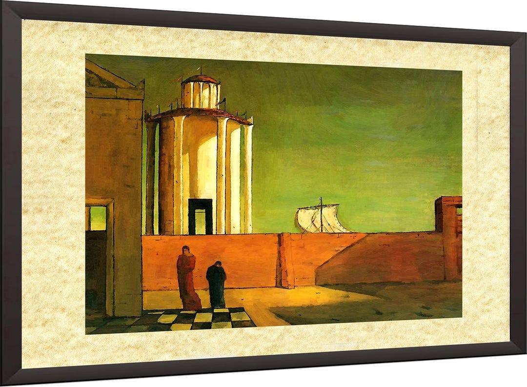 Giorgio De Chirico, "the Enigma of Arrival," Print Download 300 Dpi ...