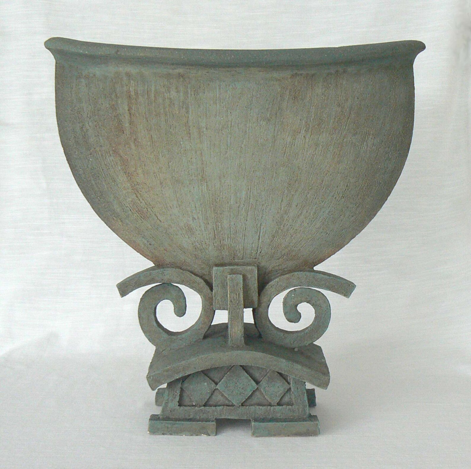 Large Handmade Pottery Slab Built Vase One of A Kind Decorative Vessel ...