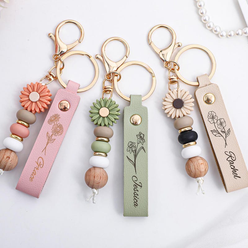Beaded Keychain - Etsy