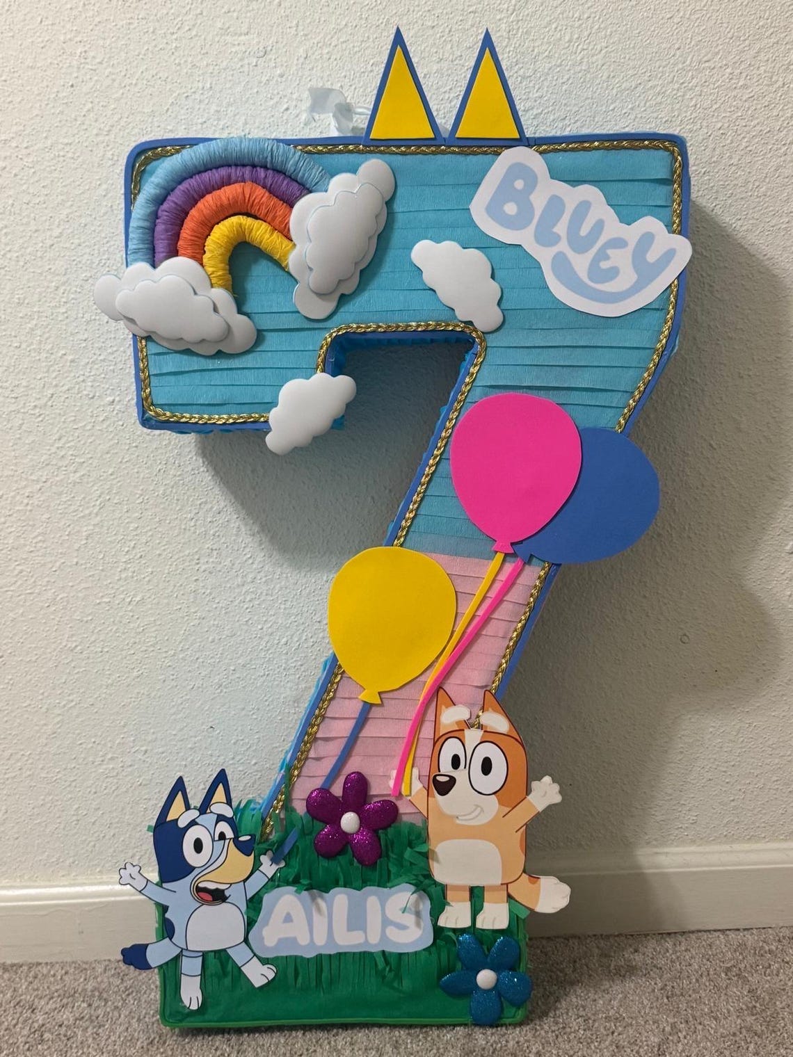 Bluey & Bingo Number Piñata: Handmade Birthday Party Decoration - Etsy