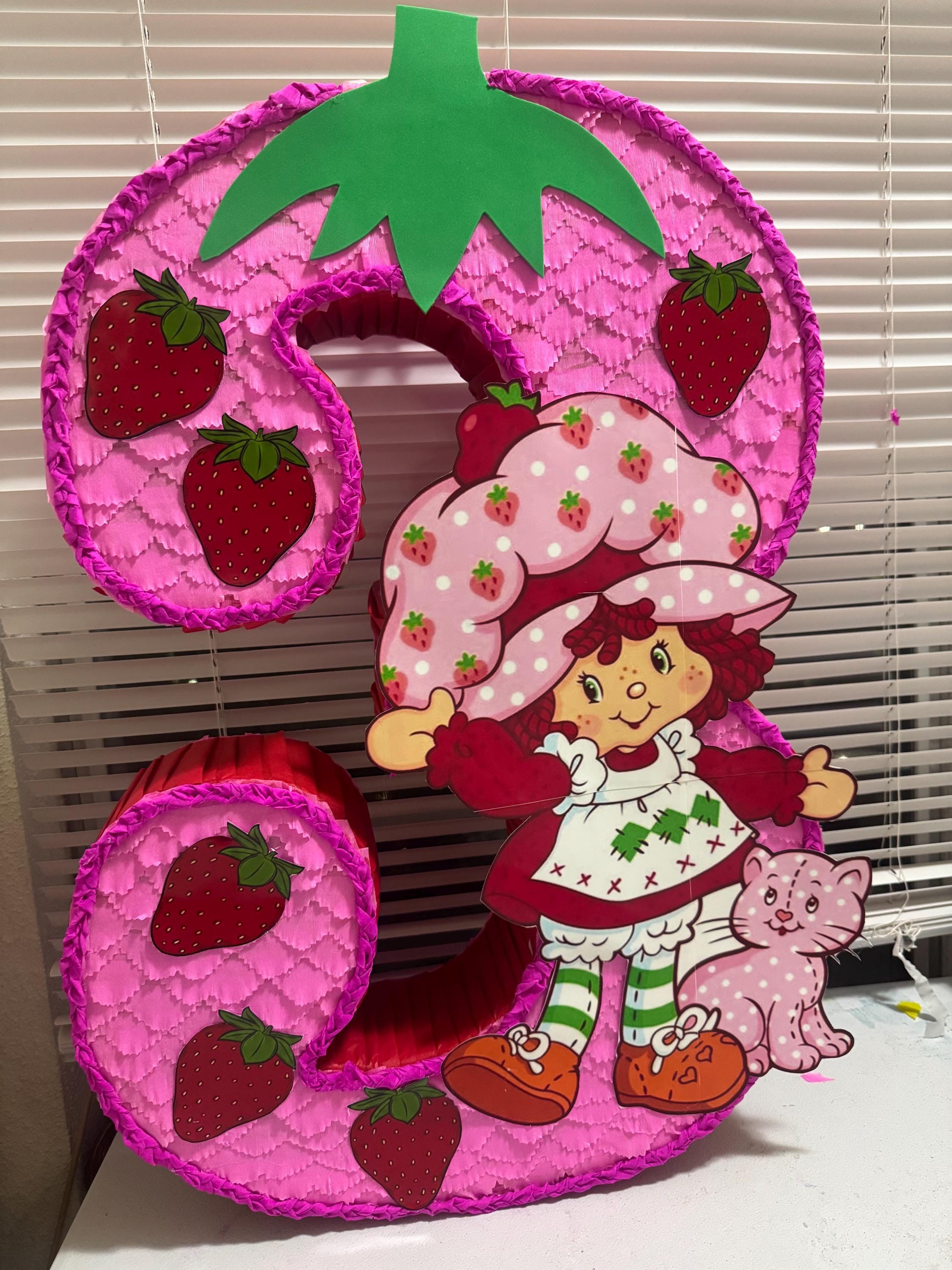 Strawberry Shortcake Piñata | Handmade Kids Birthday Party Decoration ...