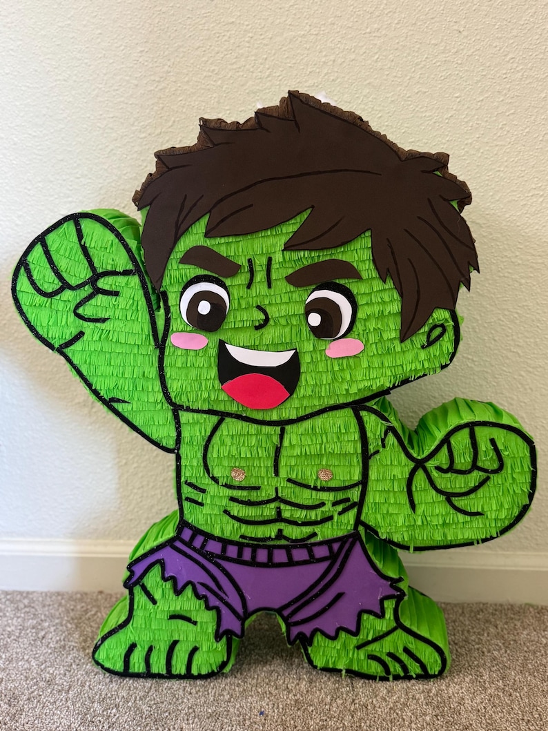 Piñata De Hulk Perfecta Para Alegrar La Fiesta De Tus Pequeños - Etsy