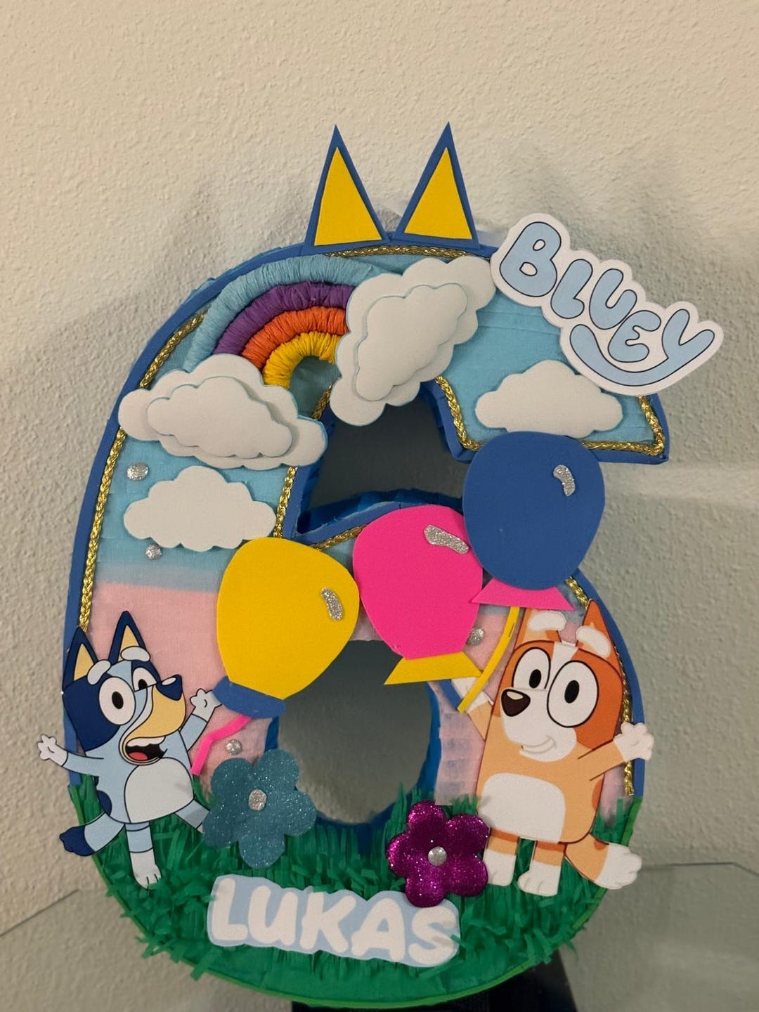Bluey & Bingo Number Piñata: Handmade Birthday Party Decoration - Etsy