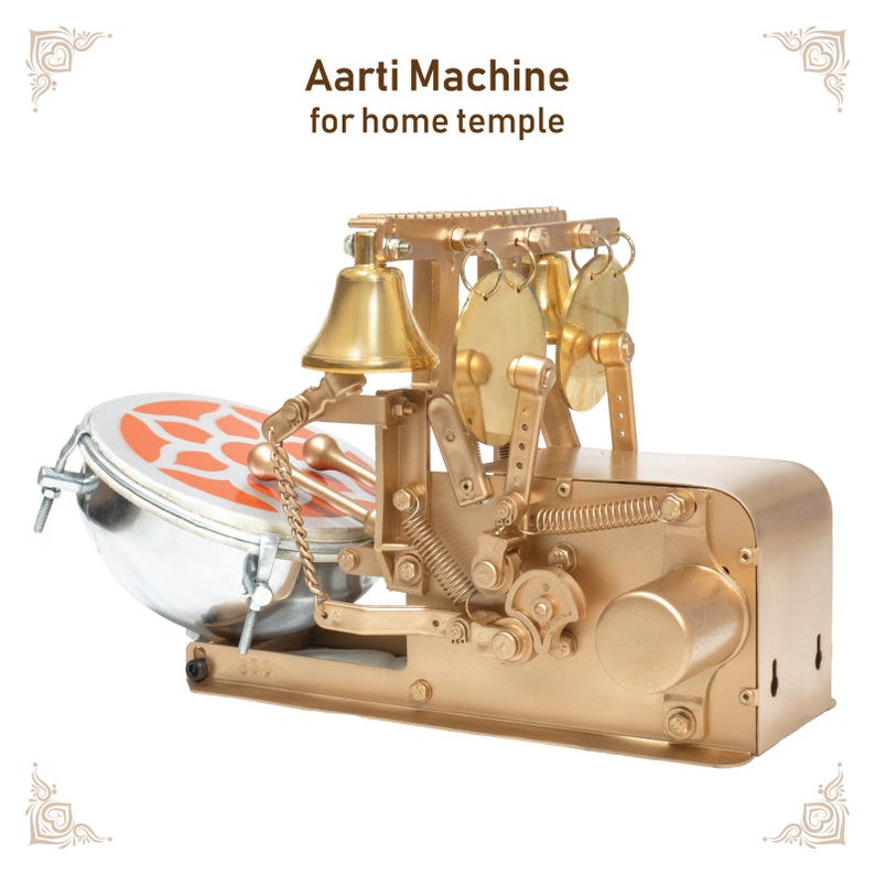 Automatic Aarti Machine With Drum & Bells, Home Temple Pooja - Etsy