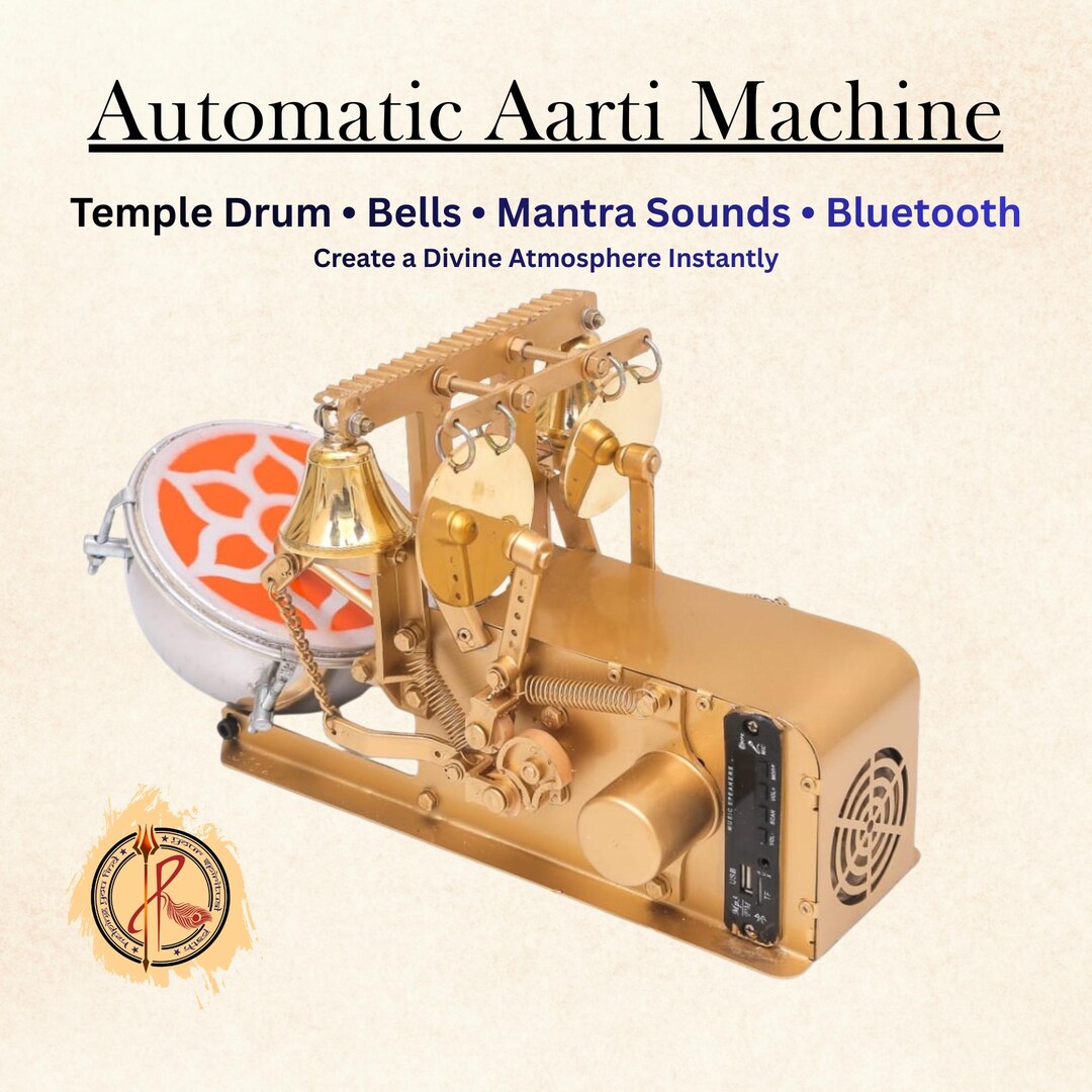 Automatic Aarti Machine – Temple Drum, Bells, Bluetooth Puja Ritual ...