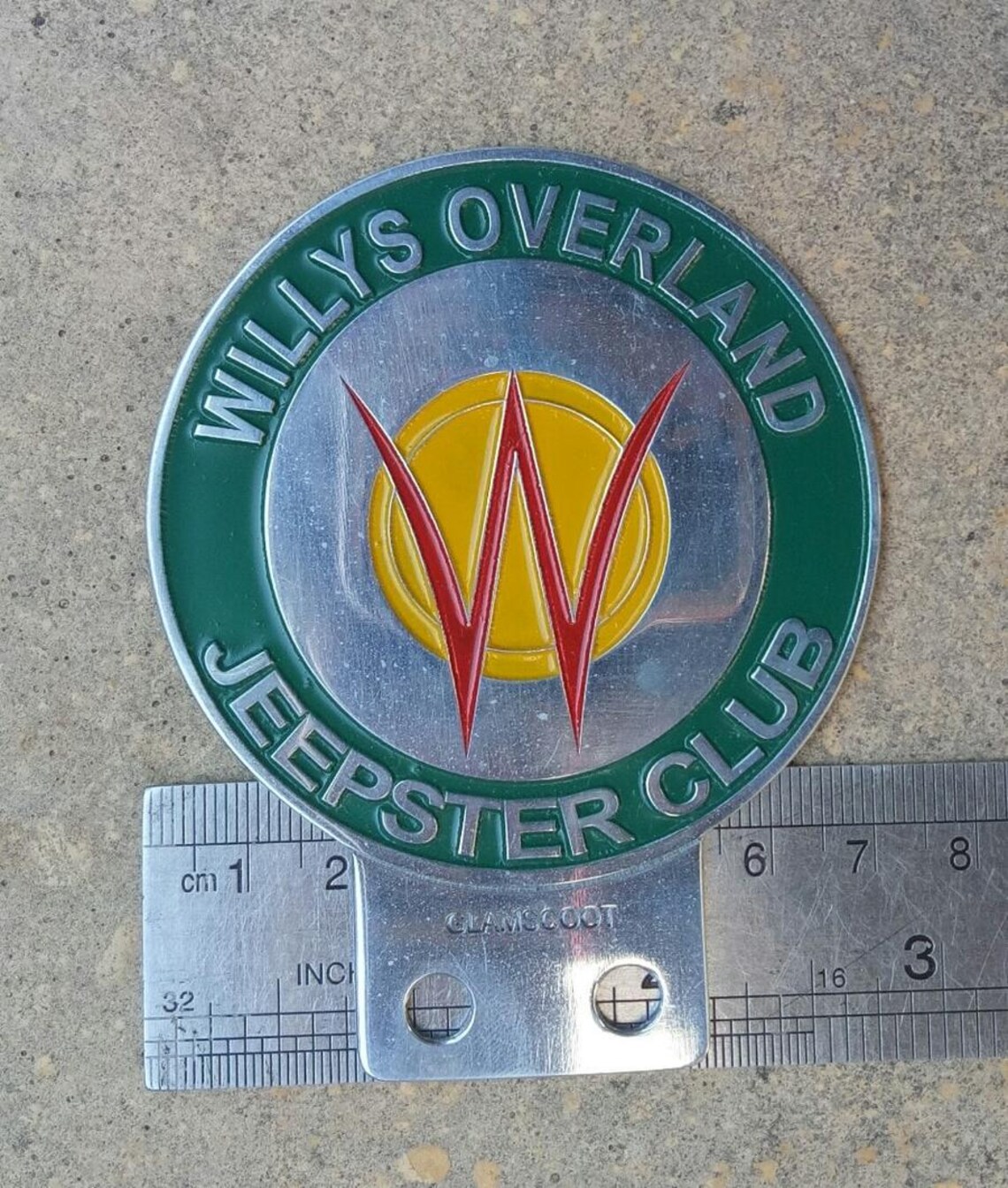 Vintage Willys Jeep Owner Overland Company Car Badge Club Emblem Pick ...