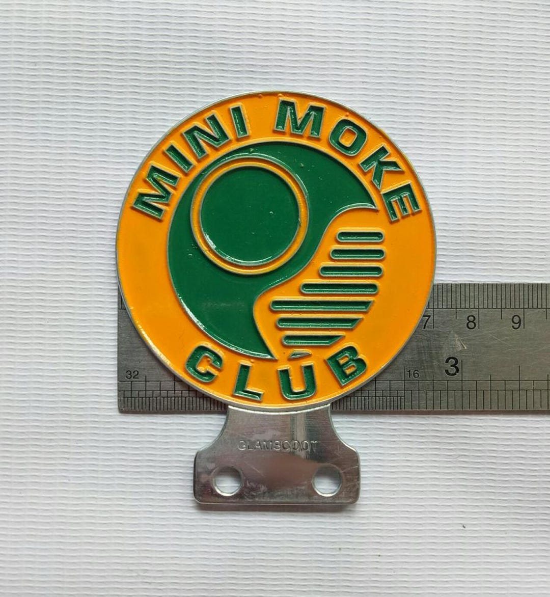Rare MORRIS Mini Moke Club Car Badge Logo Emblem Placca Plakette Plate ...