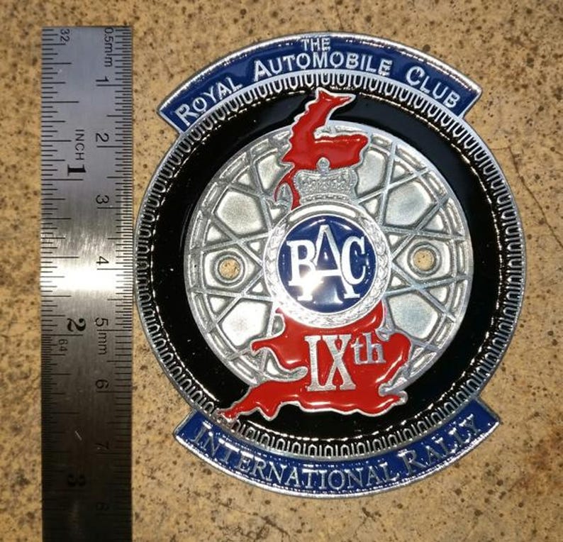 The Royal Automobile Club International Rally Vintage Car Badge Emblem ...