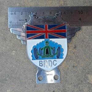Vintage AUTOMOBILE Car Mascot Hood Ornamen BRDC British Racing Drivers ...