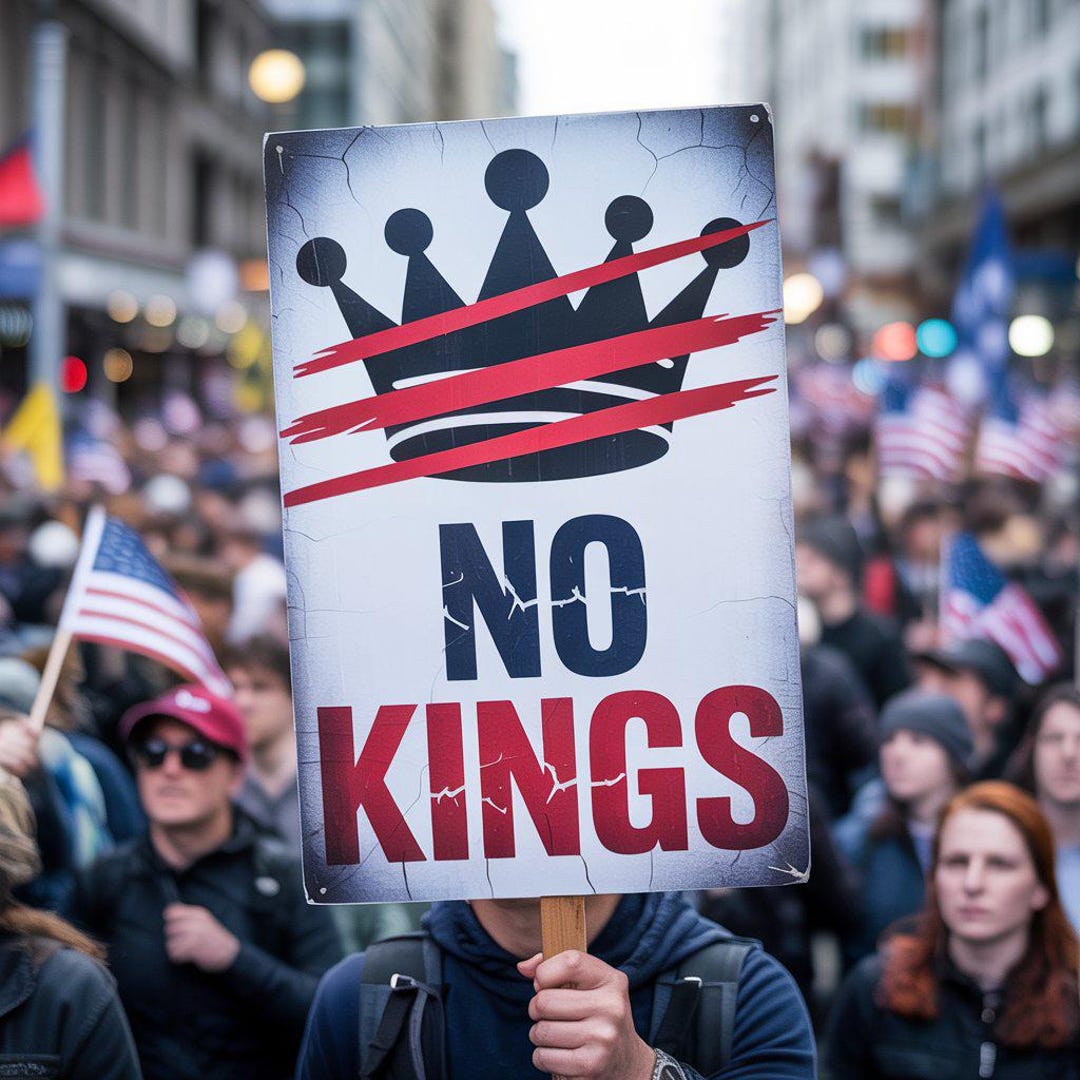No Kings Protest Sign – Anti Trump Resistance Political Activist ...