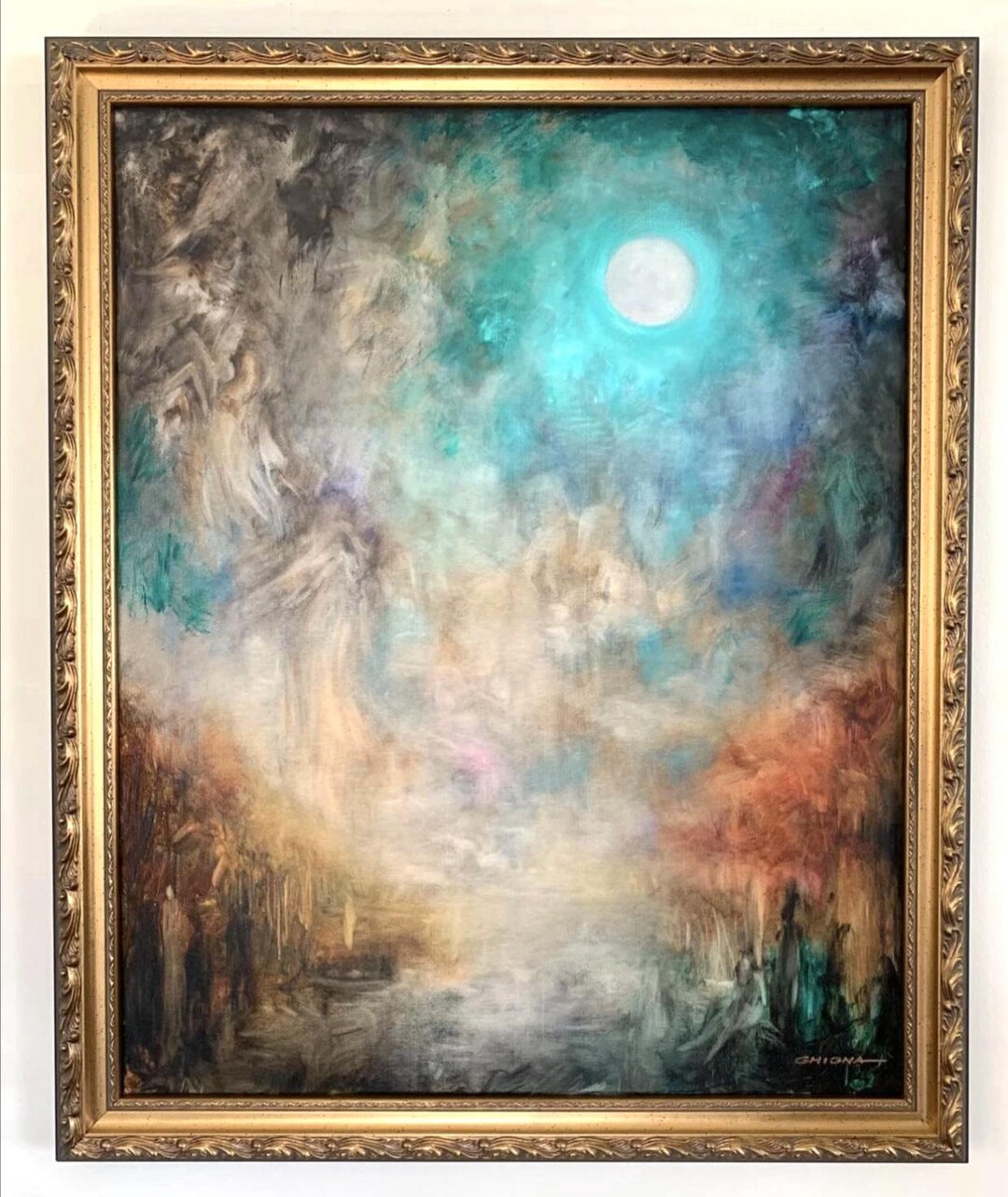 Framed Original Oil Painting on Canvas “solace” 30x24” Modern Art by ...