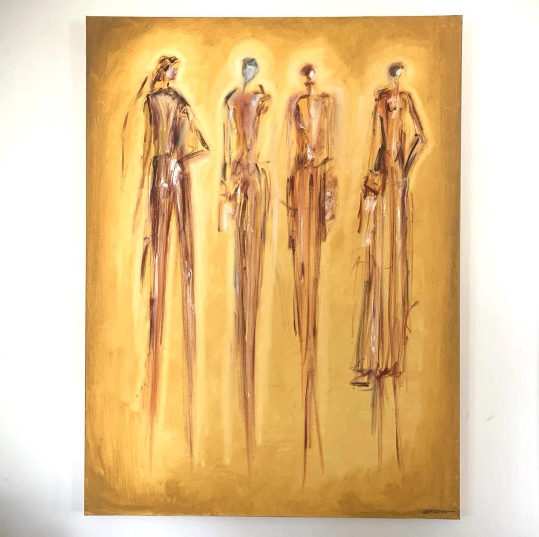 Original Painting “les Femmes” Oil on Canvas 48x36” by Chip Ghigna - Etsy