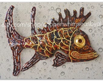 Copper Fish Wall Art | Etsy