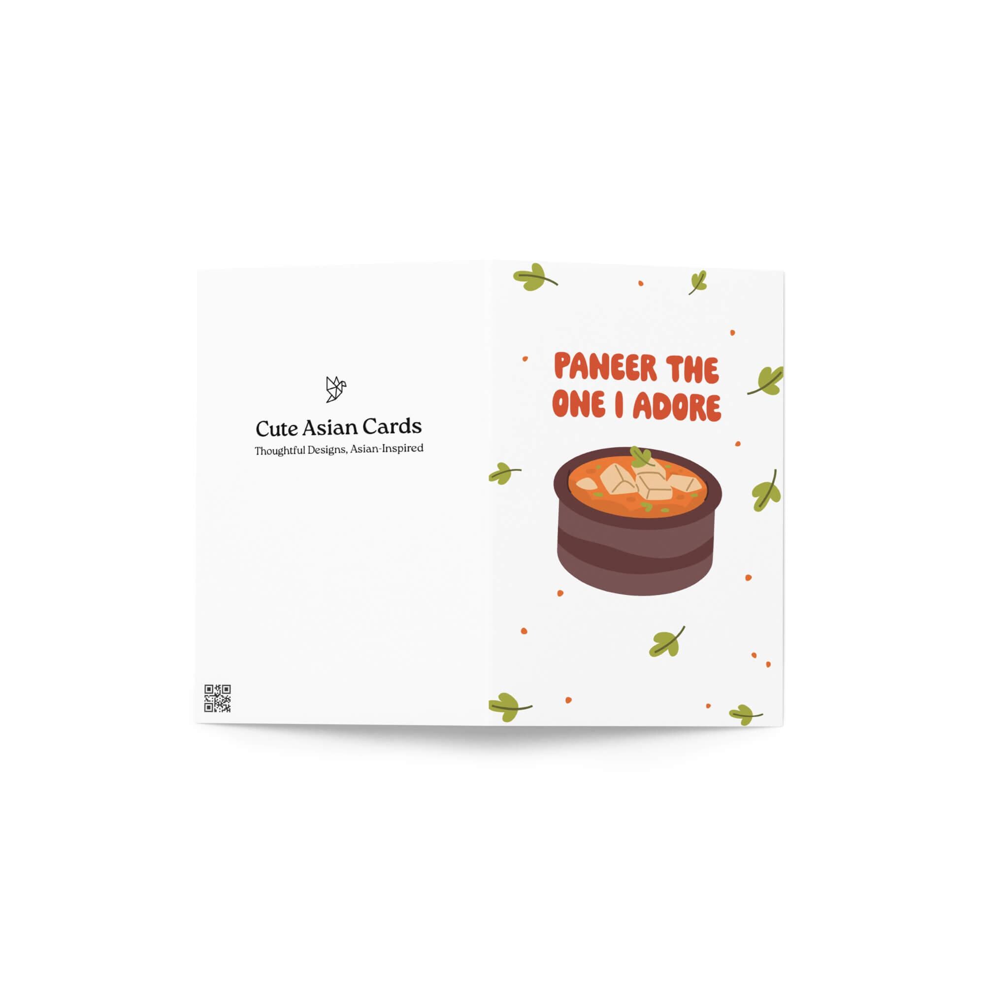 Paneer Indian Card | Funny Desi South Asian Inspired Tikka Masala Spice ...