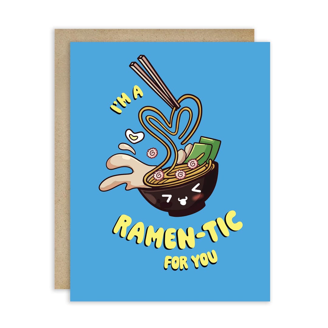 Ramen Valentine's Day Card | Romantic for You Asian Greeting Blank ...