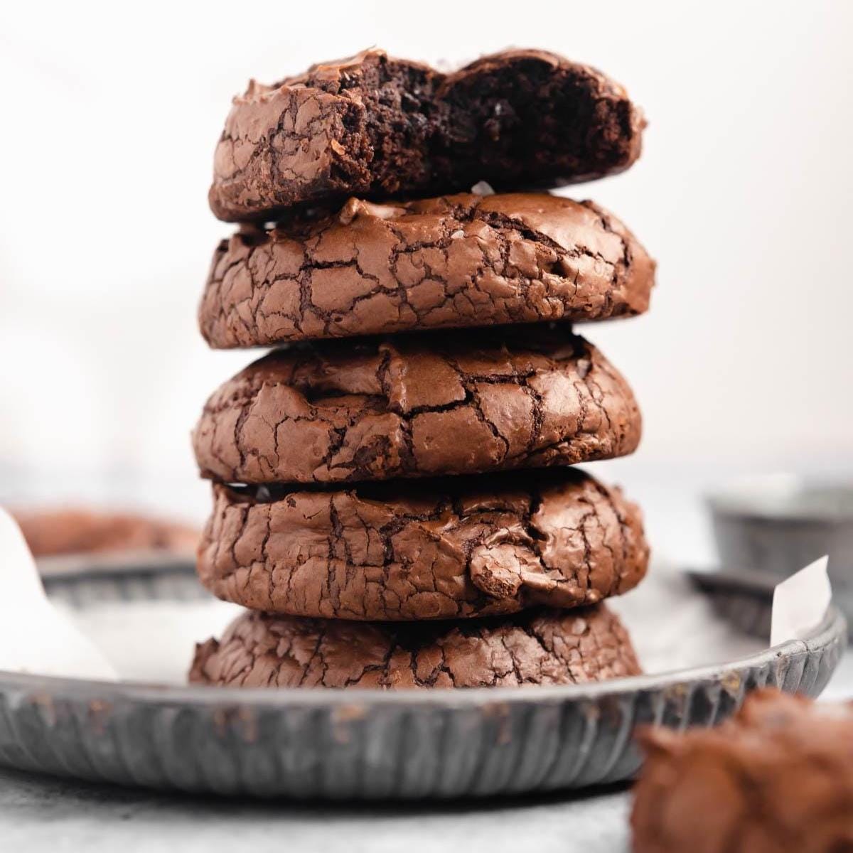 Fudgy Brownie Cookies Recipe Printable PDF | Chewy Chocolate Crinkle ...