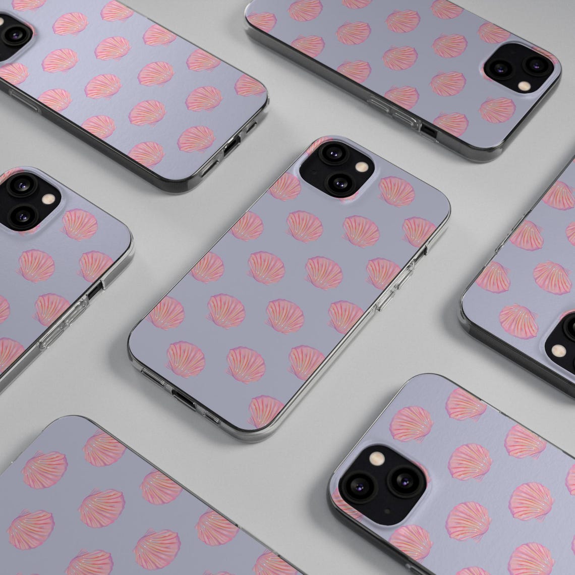Shells Pattern Soft Phone Case - Periwinkle - Etsy