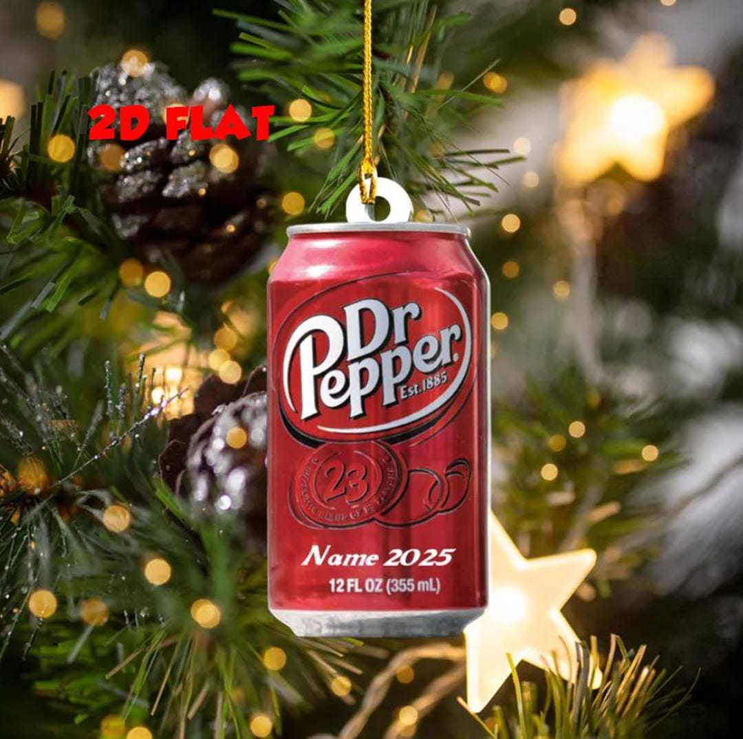 Personalized Dr Pepper Ornament, Custom Name Dr Pepper Christmas ...