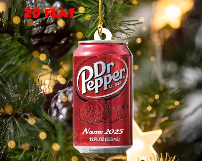 Personalized Dr Pepper Ornament, Custom Name Dr Pepper Christmas ...