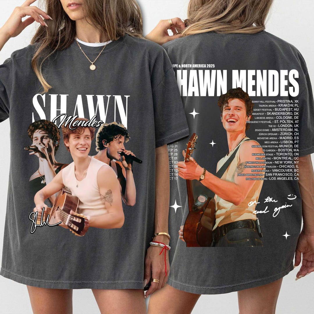Shawn Mendes Tour 2025 PNG: Fan Merch Shirt Design (digital Download ...