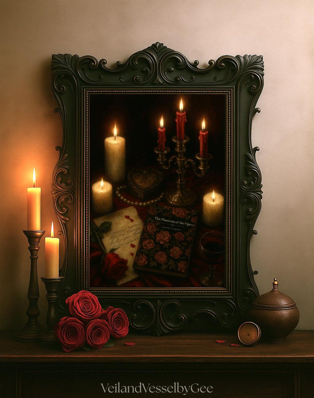 Phantom of the Opera Gothic Art | Still Life With Candles | Dark ...