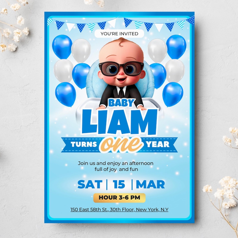 Boss Baby Canva Template - Etsy
