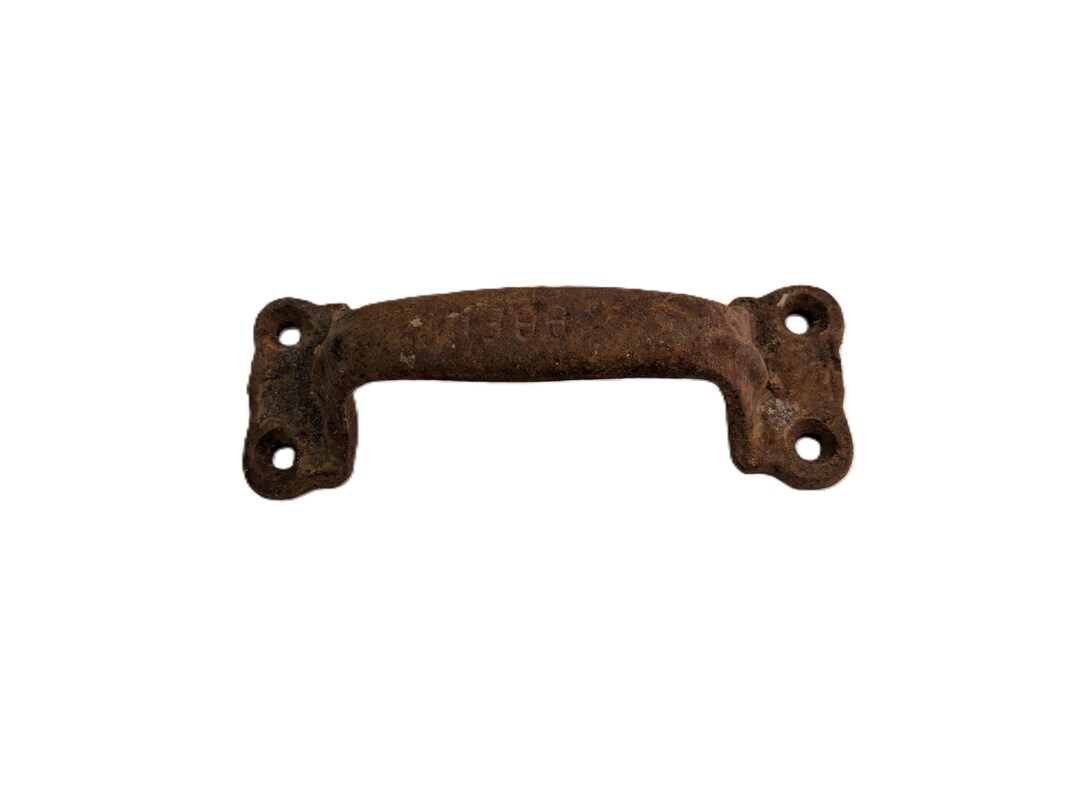 Salvaged Rusty Distressed Handle ~ Large Heavy-duty Drawer Pull With ...