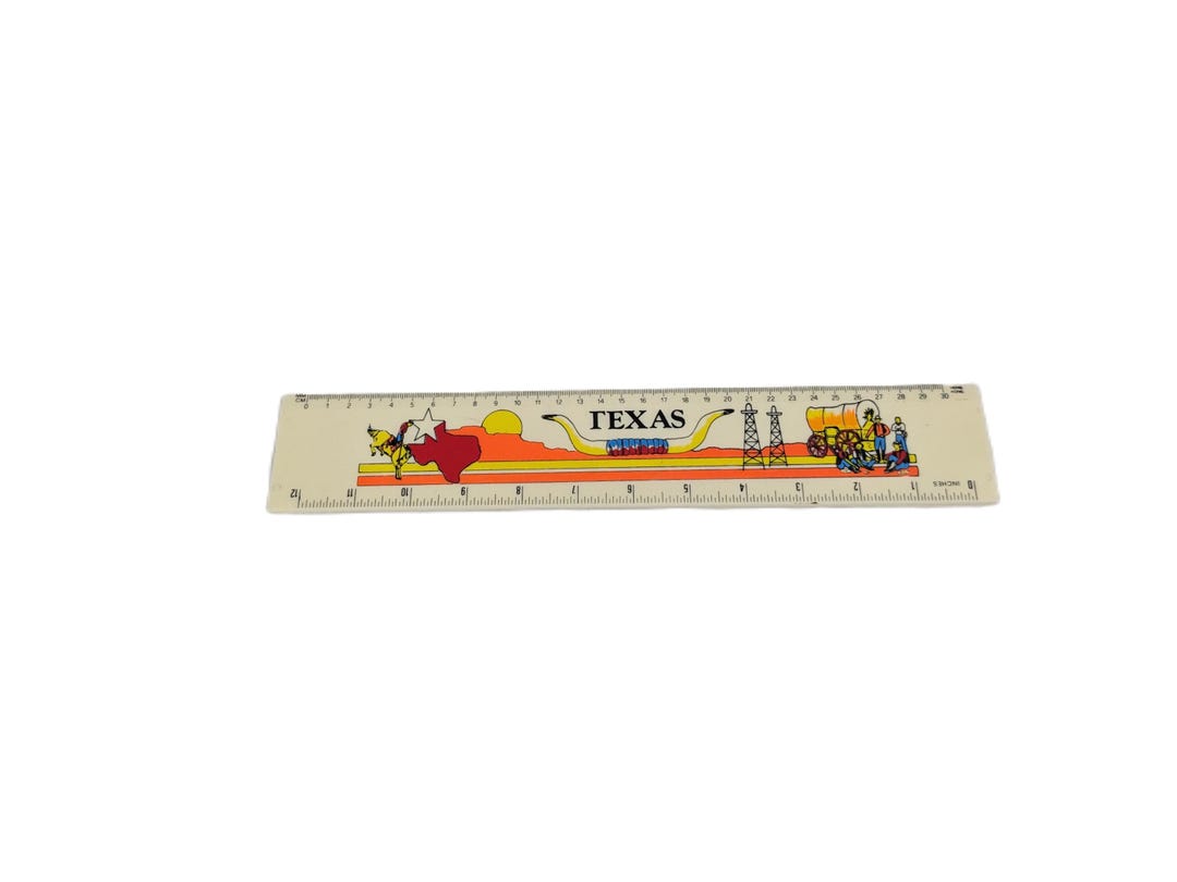 Large Texas Plastic Ruler Vintage Colorful State Souvenir Hong Kong - Etsy