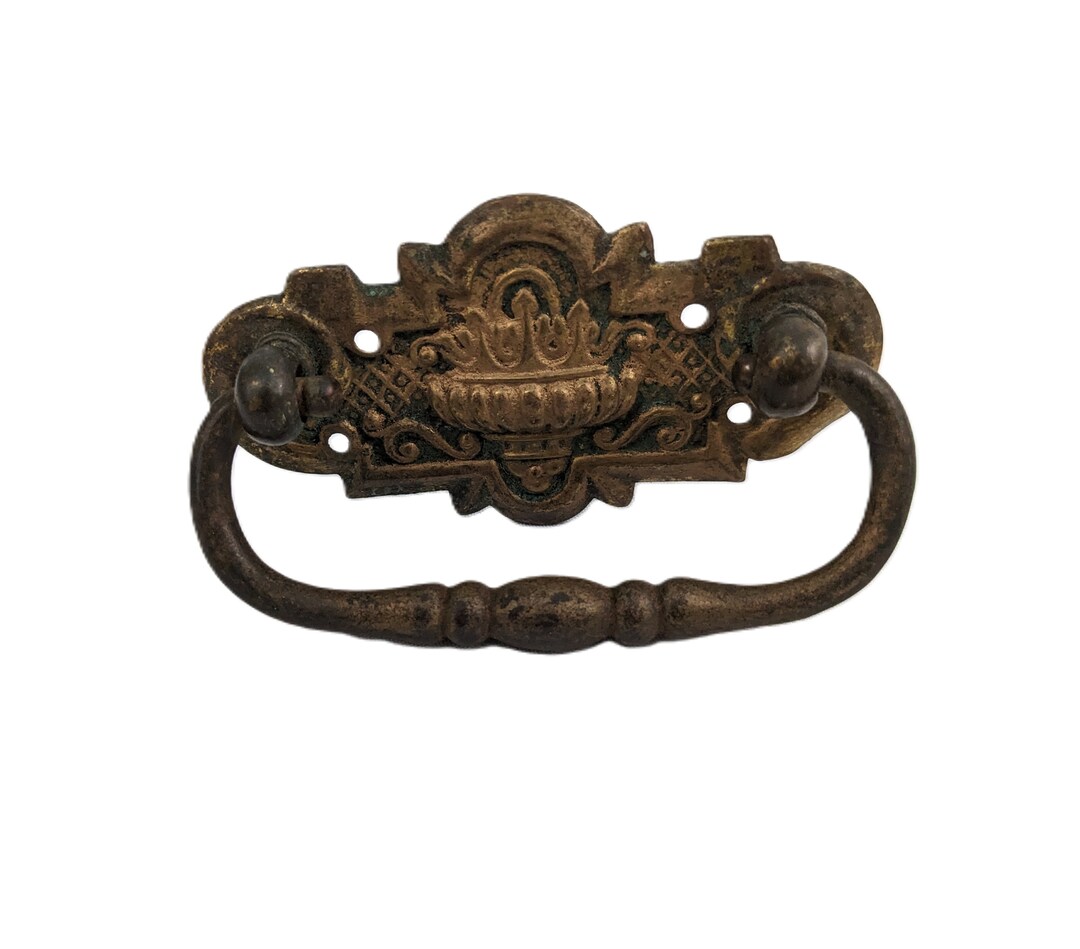 Antique Brass Pull Handle ~ Victorian Decorative Urn Design ~ Old ...