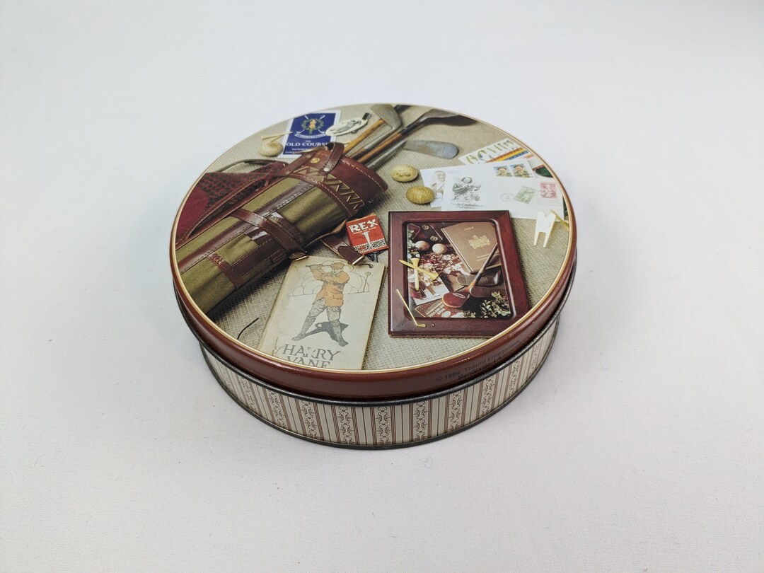 Vintage Golf Tin Small Storage Round Collectible Metal Tin - Etsy