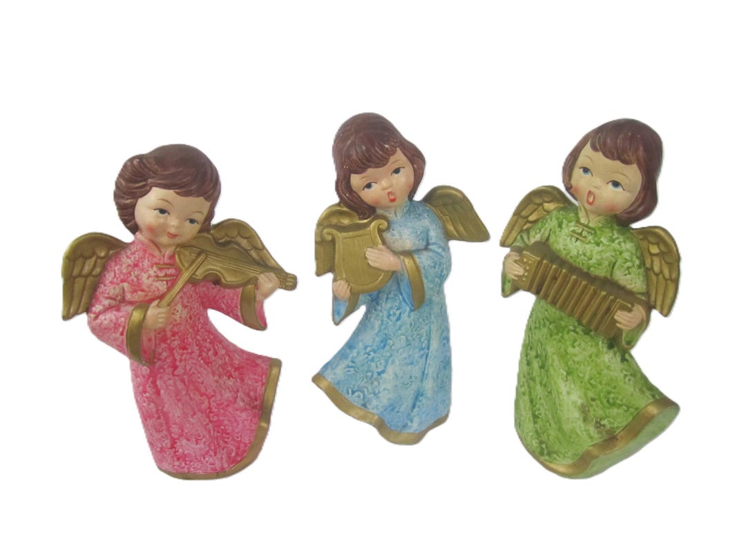Large Musical Angels Set of Three Angels 9 - Etsy