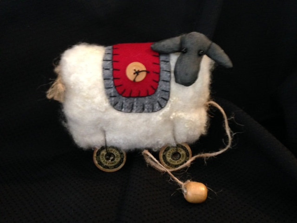 Primitive Wool Sheep Vintage Antique Wooden Spools JKB - Etsy